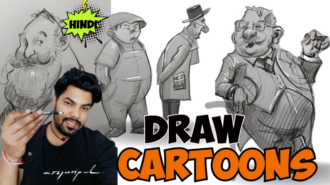 Draw cartoons || How to draw cartoons tutorial for beginners #cartoons ...