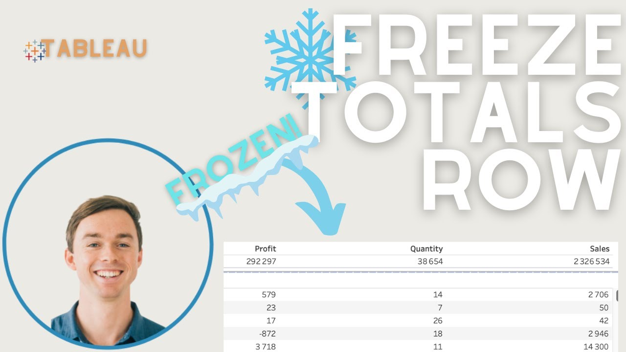 How to Freeze Total Rows in Tableau - YouTube