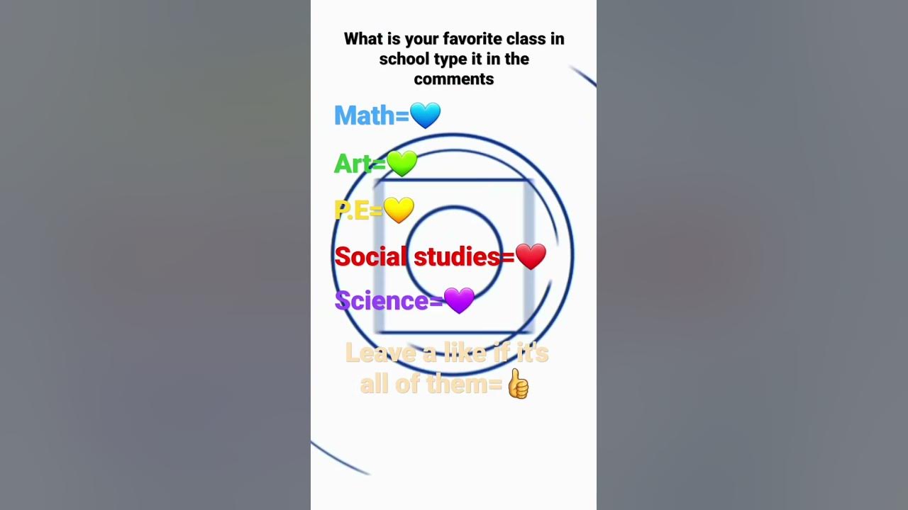 What Is Your Favorite Class In School YouTube what-is-your-favorite-class-in-school-youtube