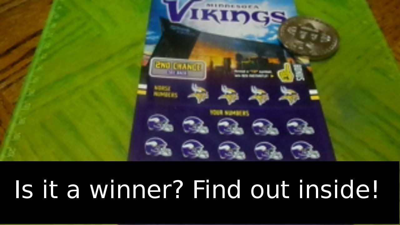 Scratch Off Lottery Ticket Minnesota $5 Vikings Part 20 - YouTube