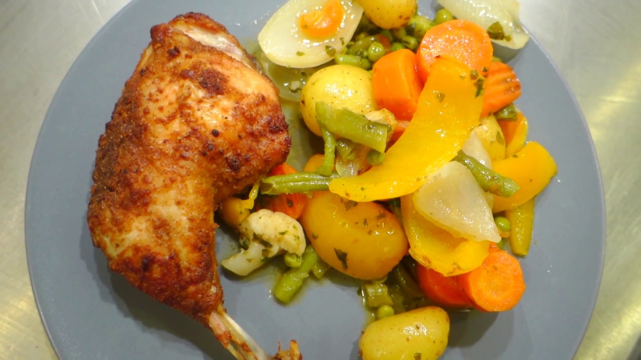 Small Portion Straight Out of the Oven: Chicken and Vegetables... and ...