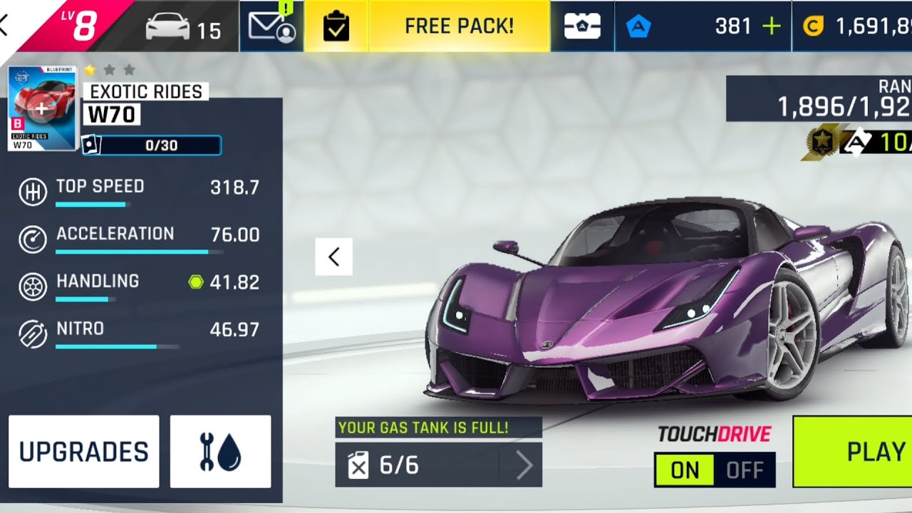 Car Hunt : GTE | EXOTIC RIDES W70 | Asphalt 9 - YouTube