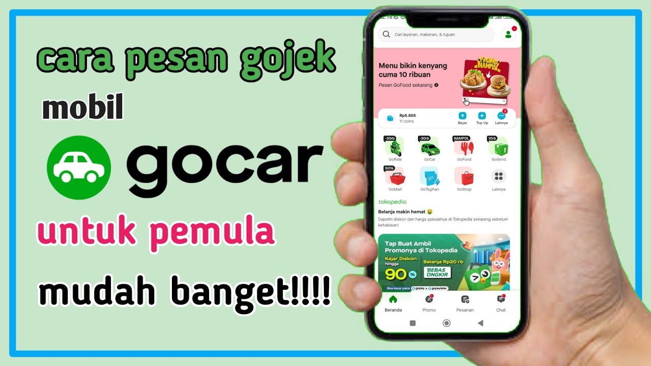cara pesan gojek mobil bayar cash terbaru 2024 - YouTube