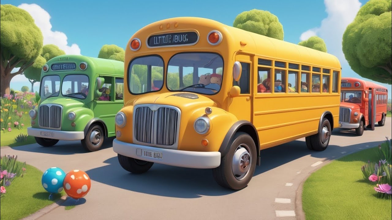Ten Little Buses | Nursery Rhymes For kids Songs - YouTube
