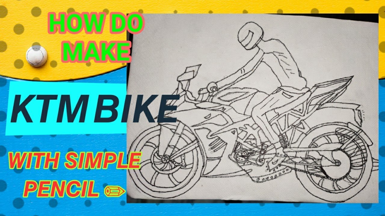 How to Make Sketch for Beginner | KTM Bike Sketch | • CRAFTS WITH ANSH ...