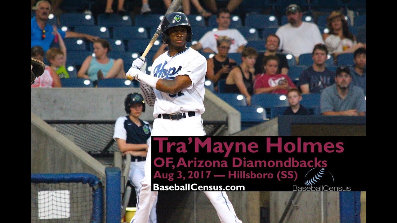 Tra'Mayne Holmes, OF, Arizona Diamonbacks — August 3, 2017 - YouTube
