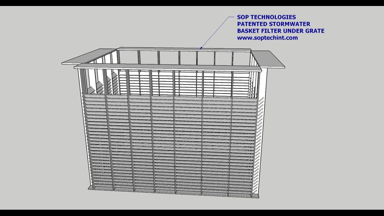 SOP Technologies - Stormwater Drainage Inlet Basket Filter - YouTube