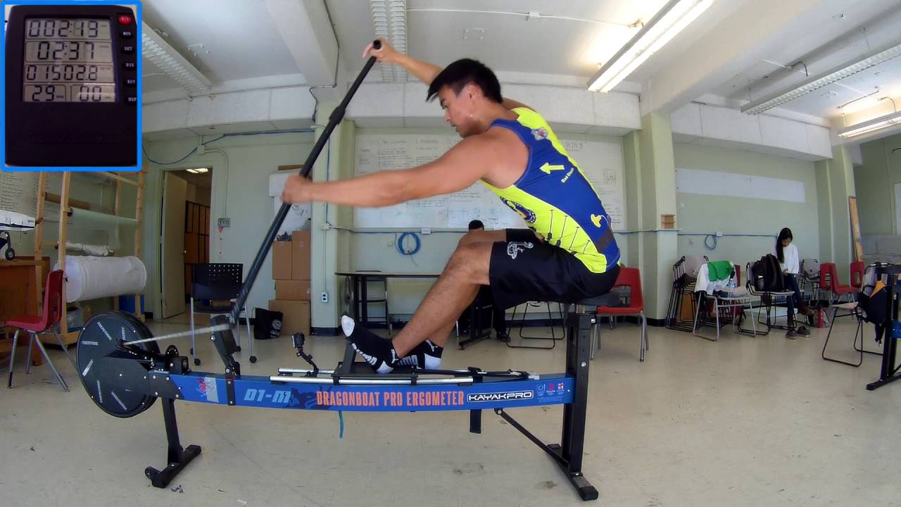 Dragon Boat Paddle Erg Workout (3x10min + interval) - Oct 14 2016 - YouTube