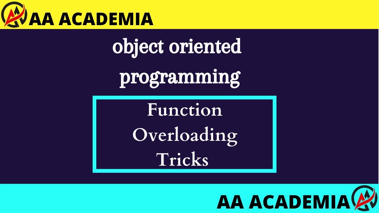 Function Overloading In Urdu Hindi Aa Academia Youtube
