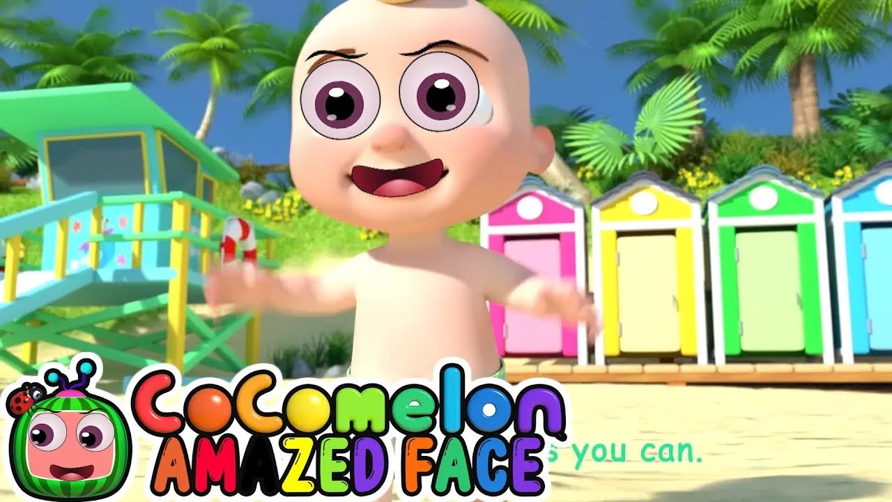 CoComelon Play Outside at the Beach Song Nursery Rhymes Amazed Face ...