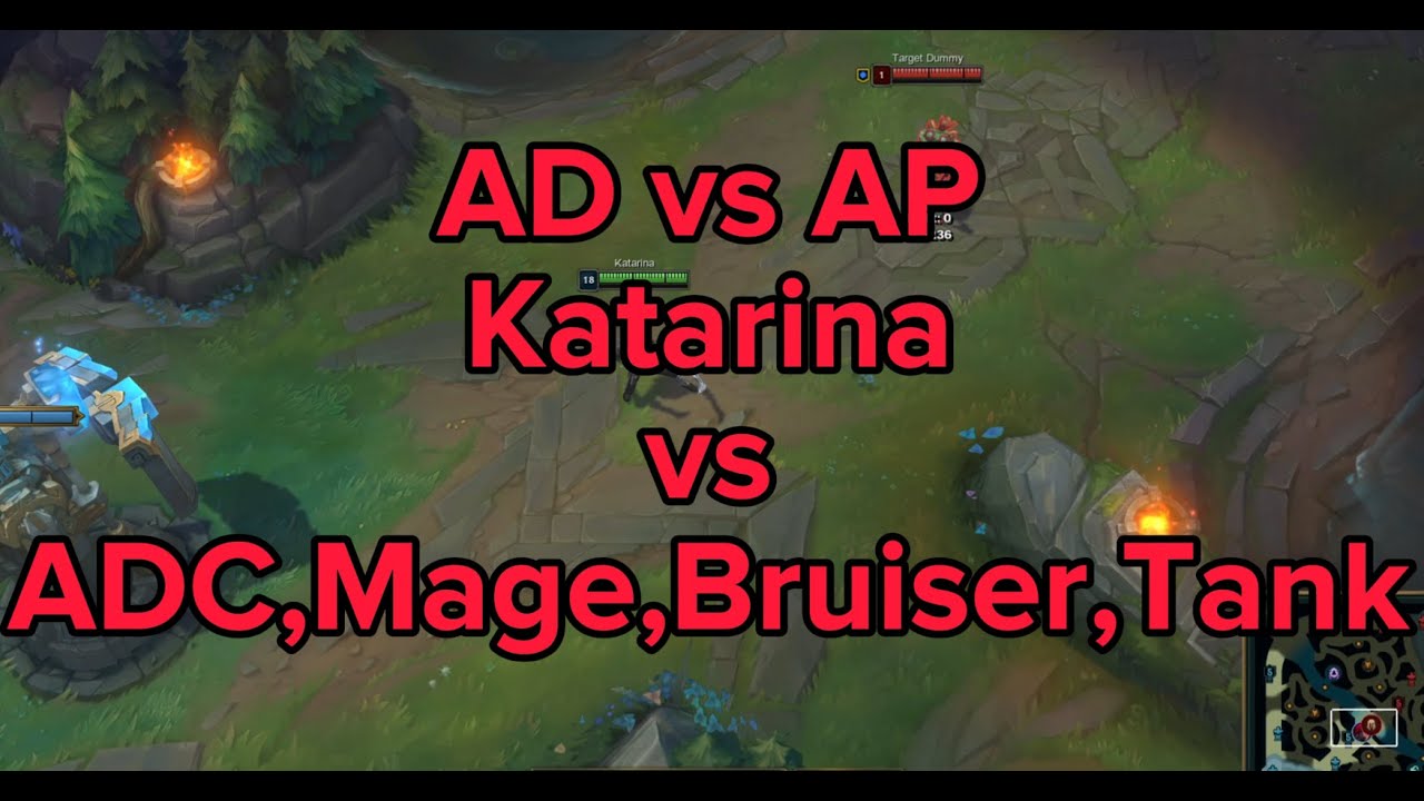 Katarina AD vs Katarina AP Test vs ADC | Mage | Bruiser | Tank | League ...