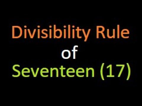 Divisibility Rule of 17 | Check divisibility by 17 | Bank PO | IBPS ...