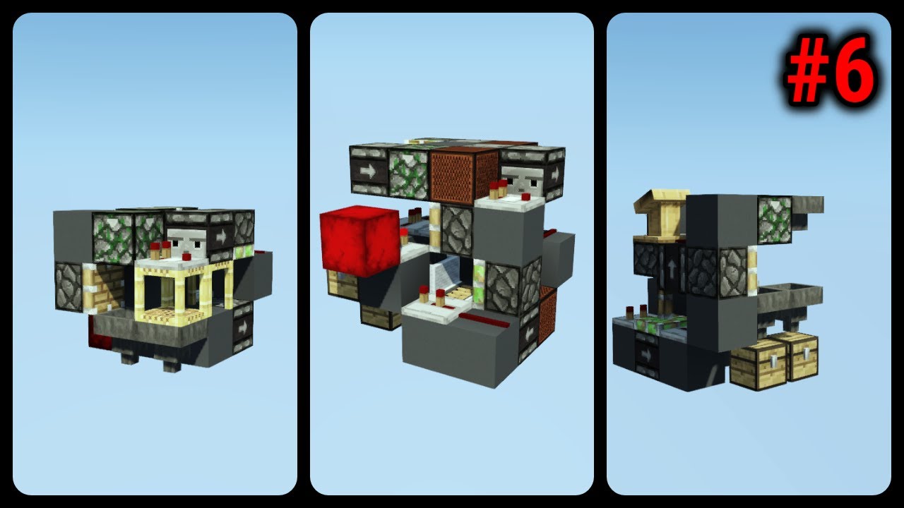 Minecraft Redstone | Useful Circuits #6: Shulker Box Unloaders (can ...