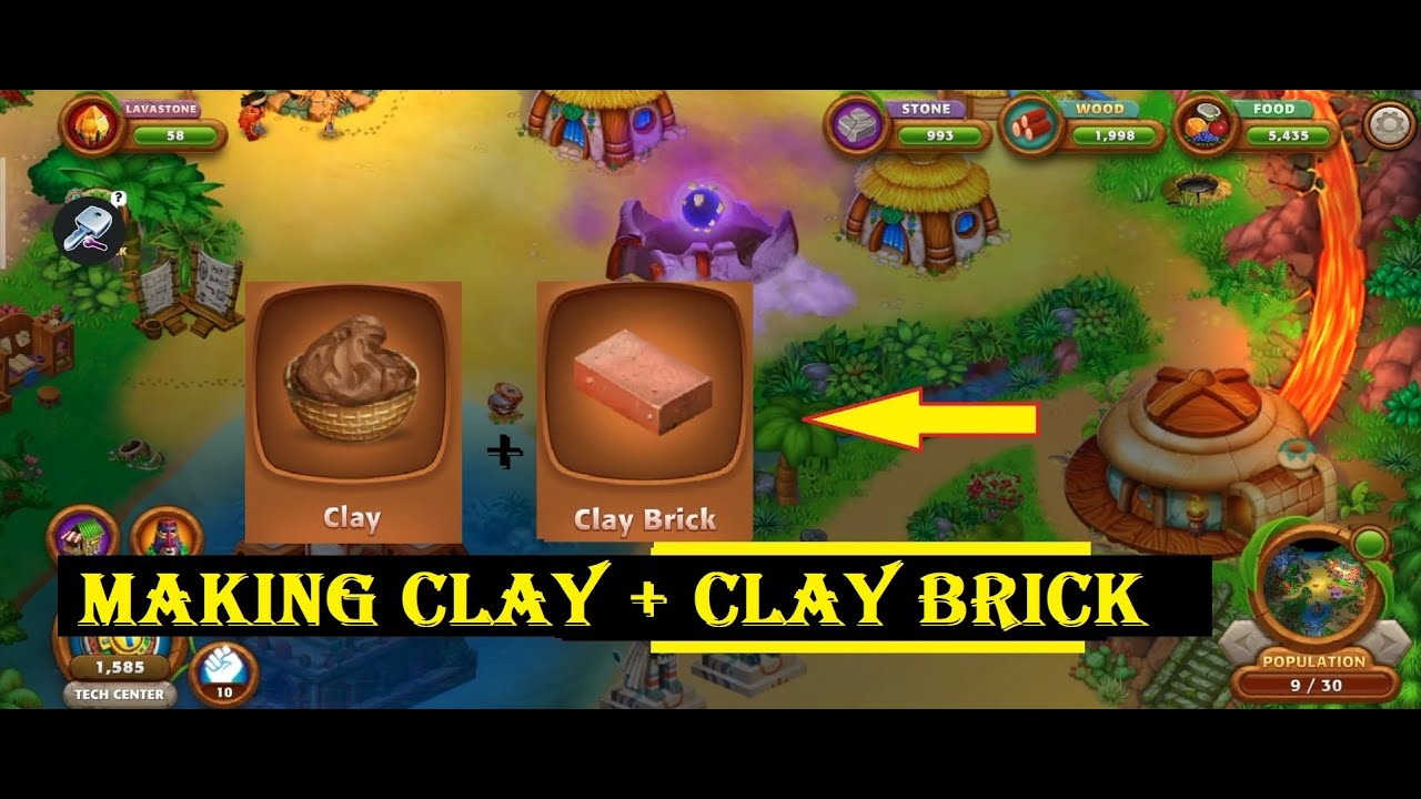 Crafting Clay and Clay Brick : Clothing Hut : Virtual Villagers 6 - YouTube
