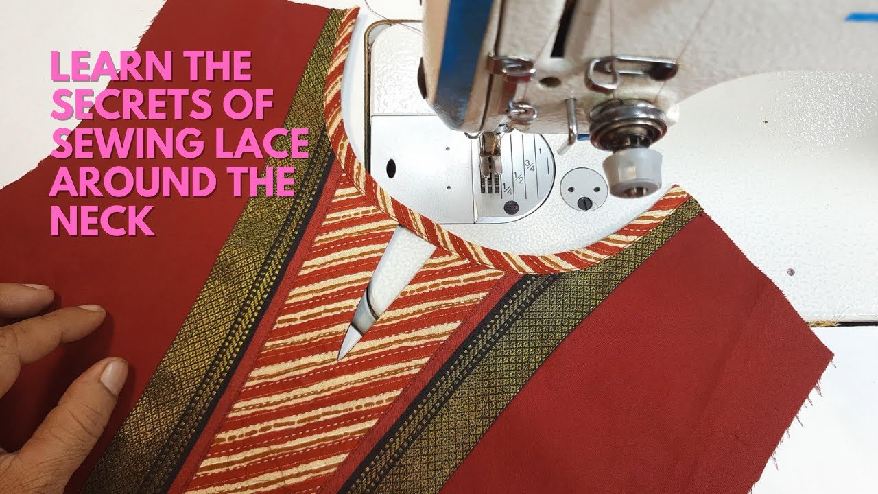 Learn the secrets of sewing lace around the neck | Beautiful neck ...
