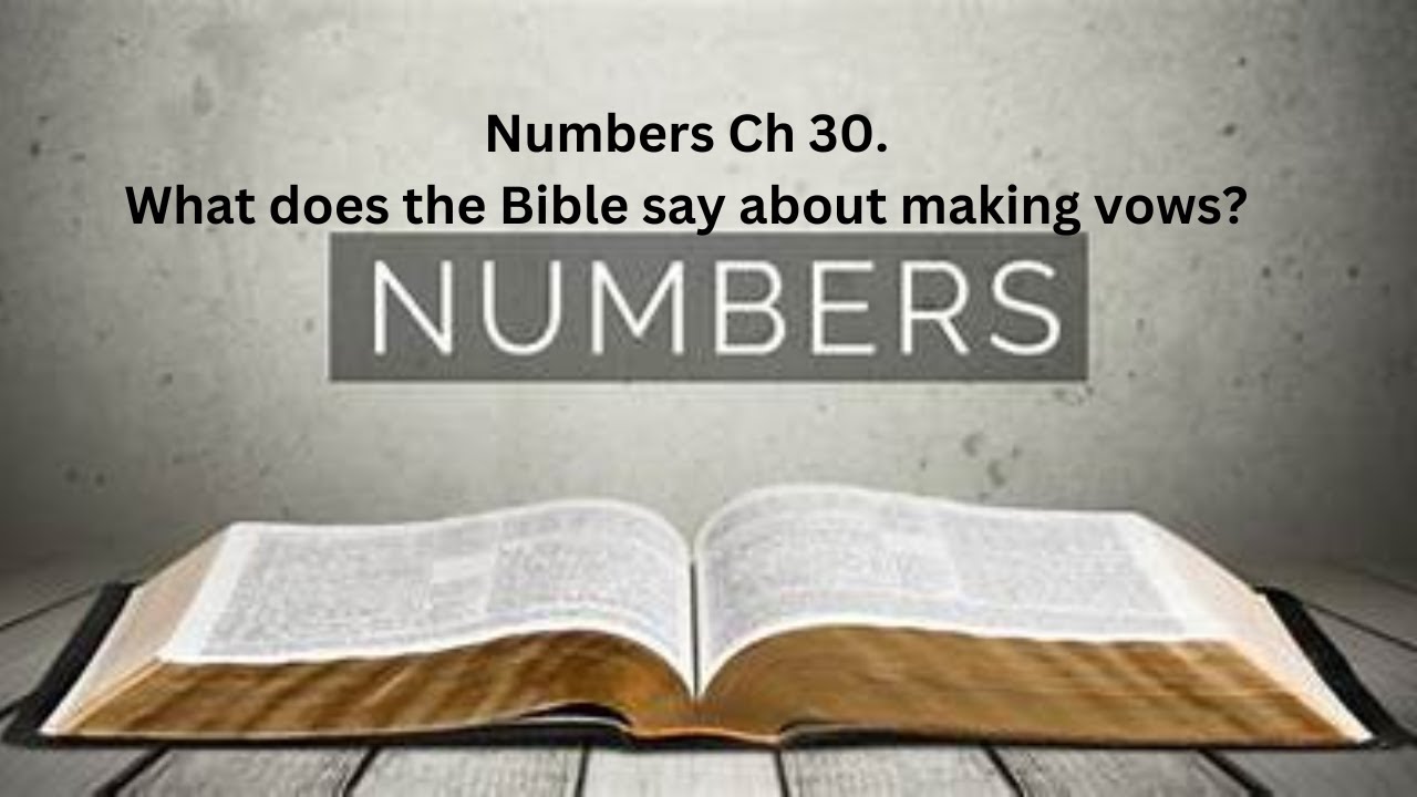 Numbers Chapter 30. What does the Bible say about making vows? - YouTube