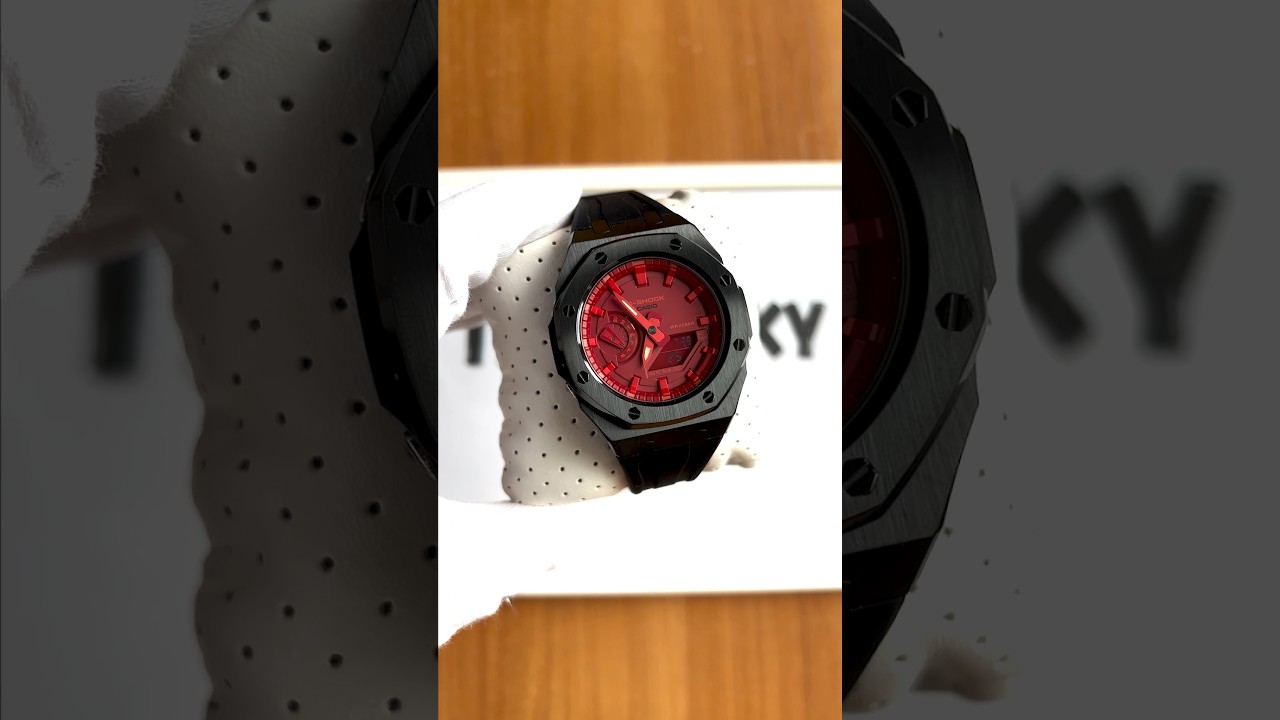Custom Red Casio G-SHOCK #casioak - YouTube