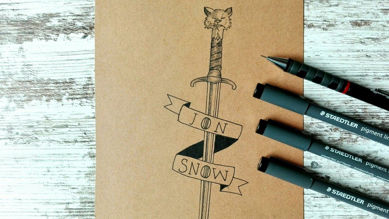 Inktober 2019 Day 11 ~ Snow Jon Snows Sword (Game of Thrones Drawing ...