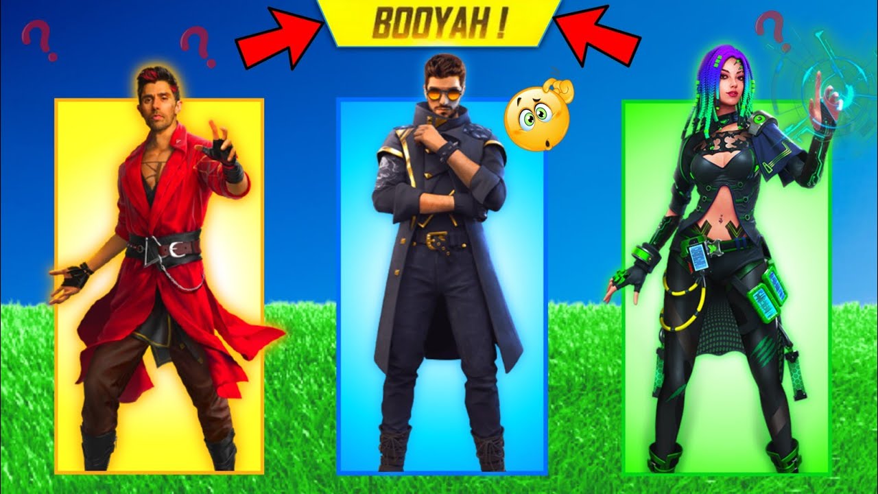 *RANDOM* CHARACTER CHALLENGE IN FREE FIRE 🔥- free fire characters ...