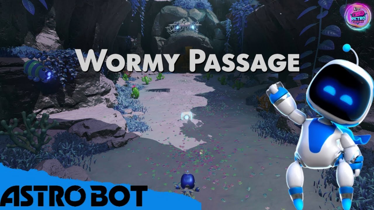 Astro Bot - Wormy Passsage -All Bots & Puzzle Pieces PS5 Gameplay - YouTube