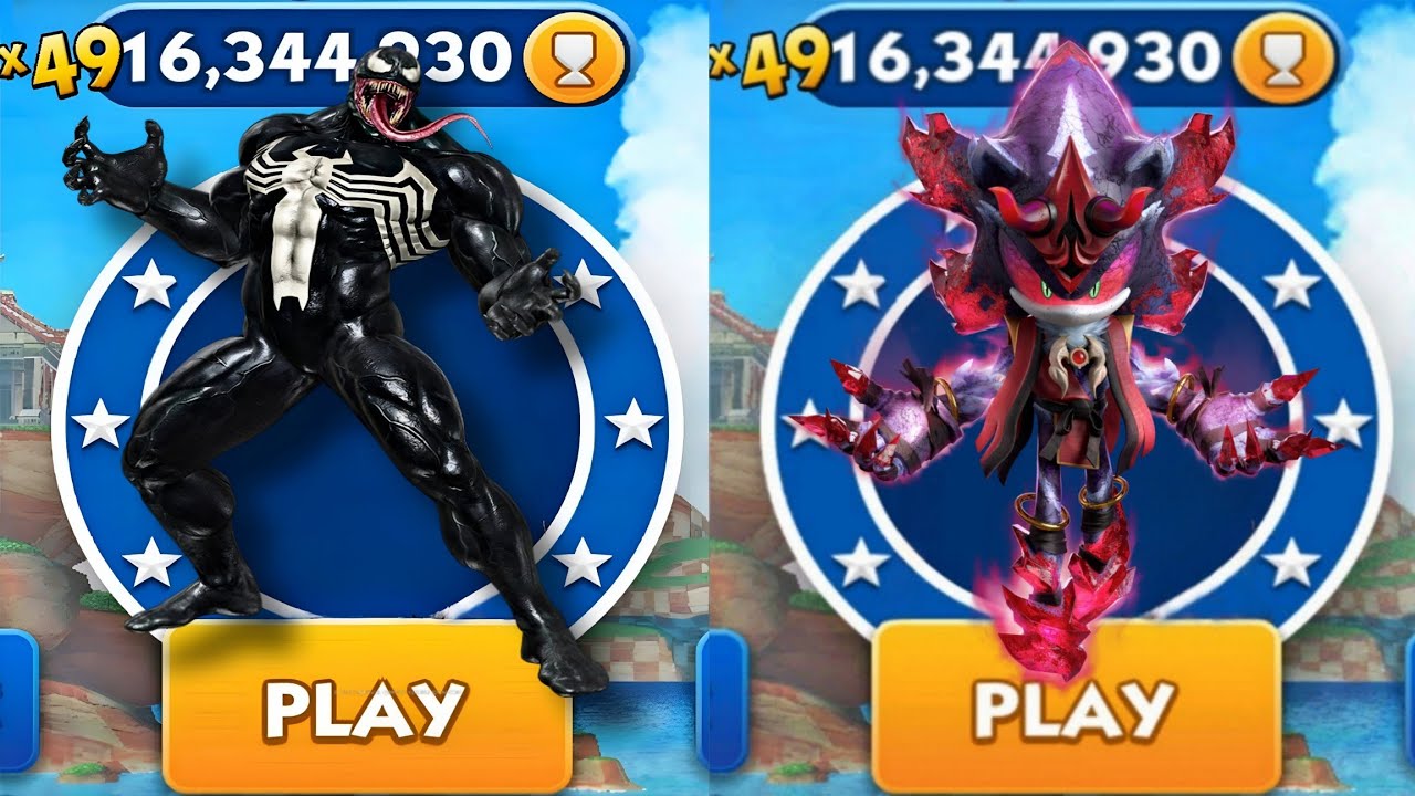 Sonic Dash - Venom Run VS Oni Mephiles _ Movie Sonic vs All Bosses Zazz ...