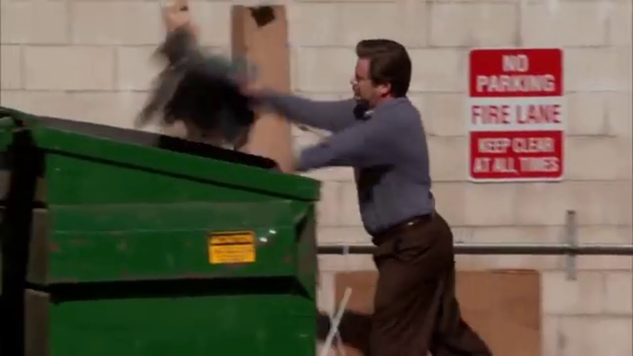 Ron Swanson saw, Throws Out his Computer and then Throws Out his ...