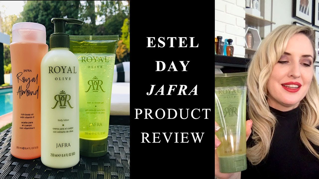 ESTEL DAY- JAFRA Royal Almond Body Oil & Royal Olive Bath & Shower Gel ...