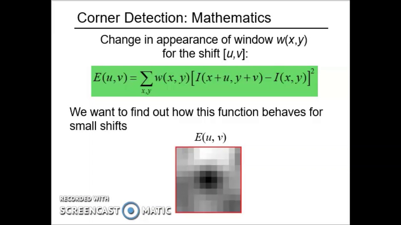 Interest Point Detection - Mathematical Formulation - YouTube
