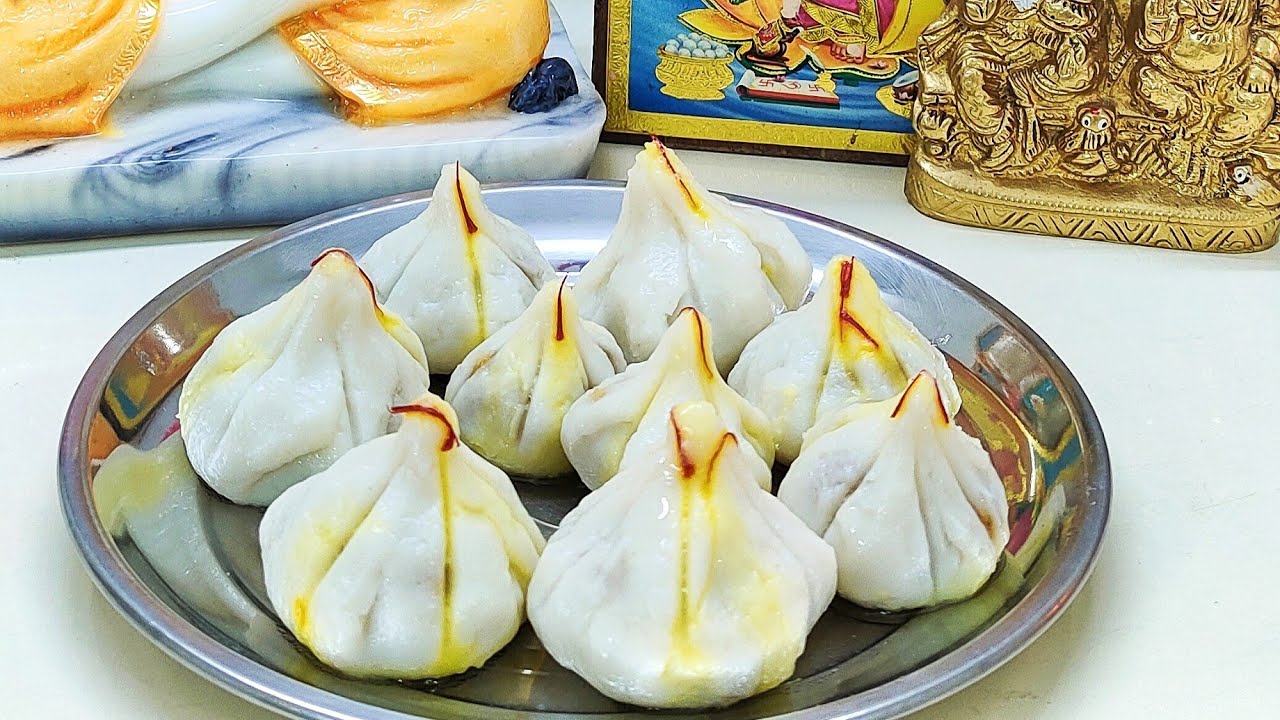 Modak - Steamed Modak with Coconut Filling | How to make modak without ...