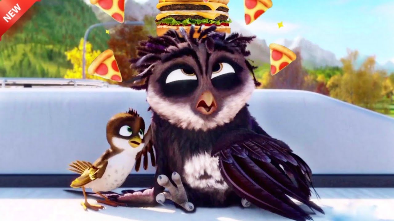 An owl Olga cleverly stole a pack of burgers because she was so hungry ...