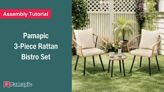 [Assembly Tutorial] Pamapic 3-Piece Rattan Bistro Set | Elegant Outdoor Dining Setup Guide
