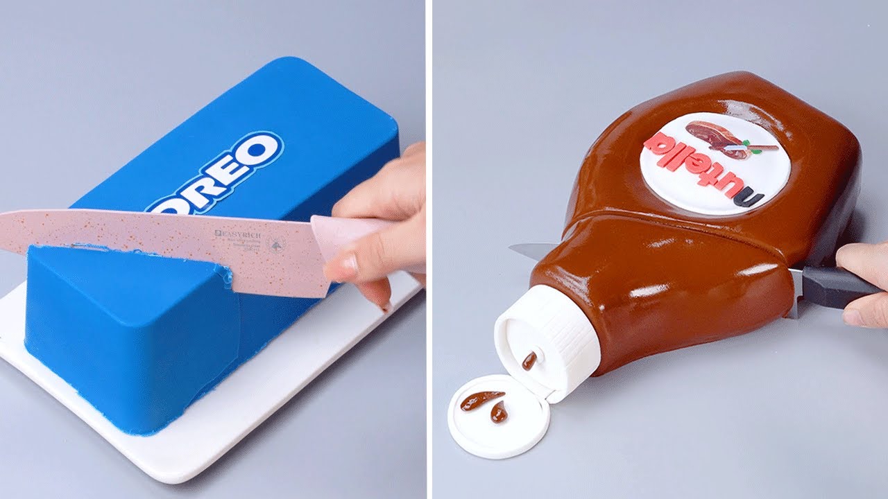 Awesome Oreo & Nutella Mixed Chocolate Cakes | Amazingly Realistic ...