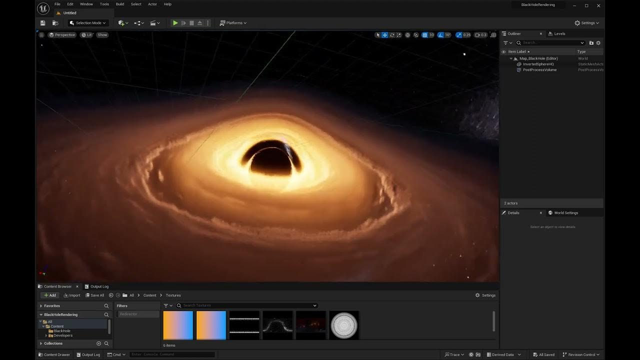 UE5 Black Hole based on HLSL shader - YouTube