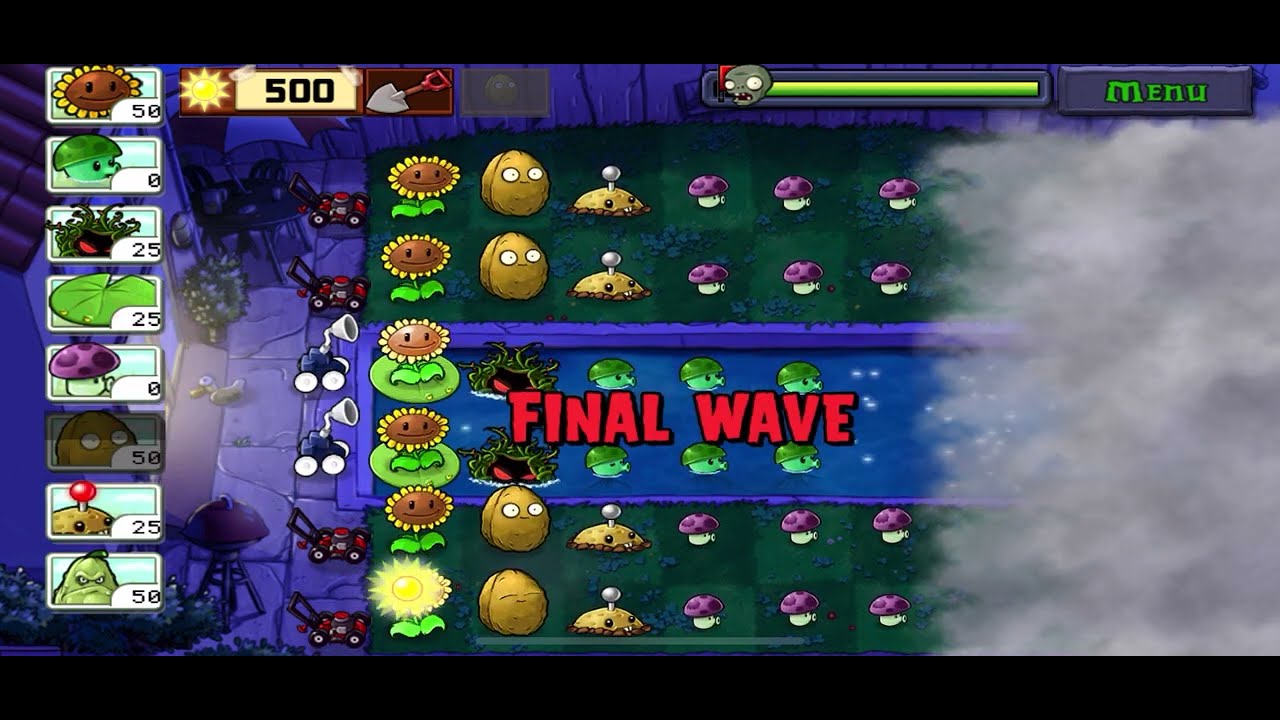 PLANTS VS ZOMBIES | FOG LEVEL 1 - YouTube