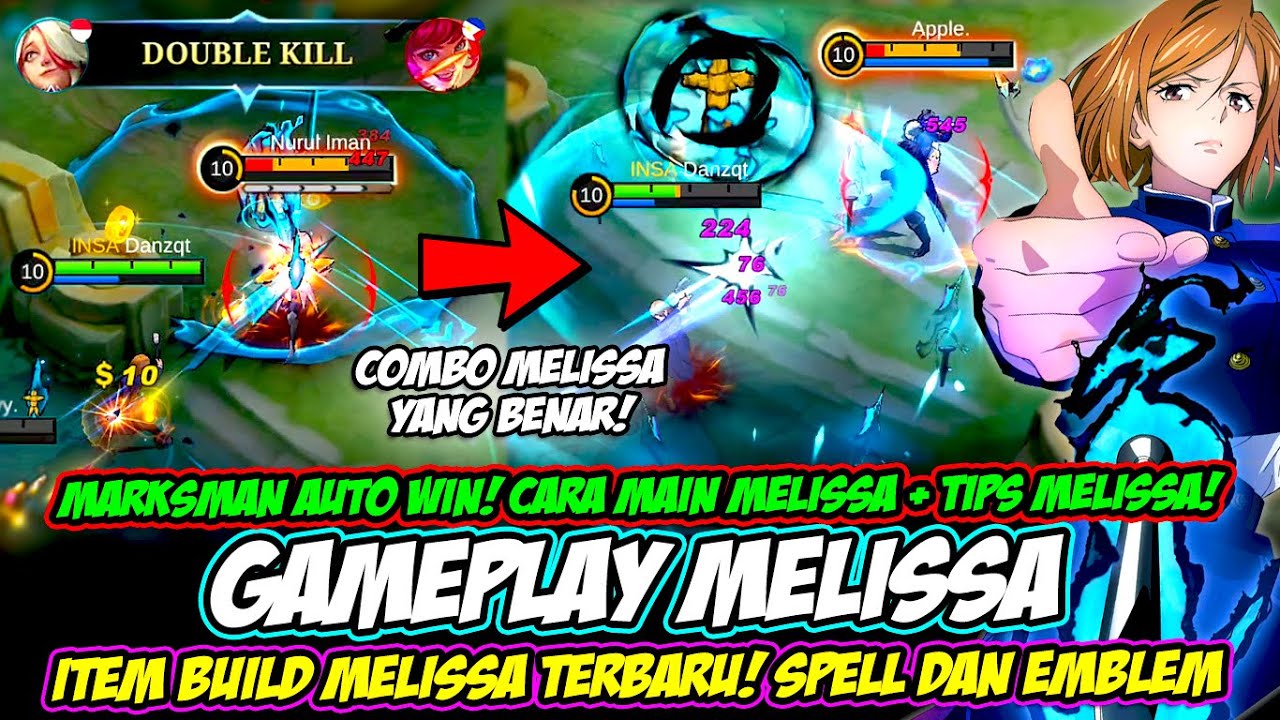 BARU CARA MAIN COMBO MELISSA ITEM & BUILD MELISSA 2023 TUTORIAL ...