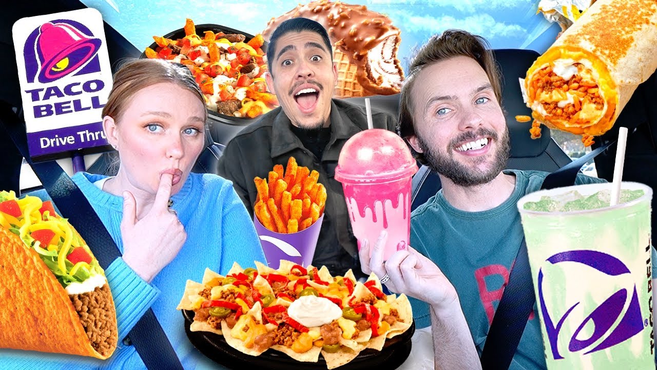 Tasting EVERYTHING on TACO BELL’S VIRAL NEW Menu!!! - YouTube