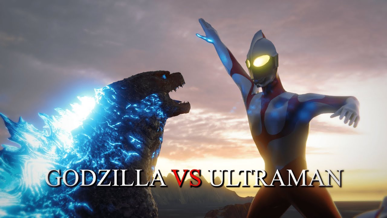 GODZILLA VS ULTRAMAN (Blender Animated Short) - YouTube