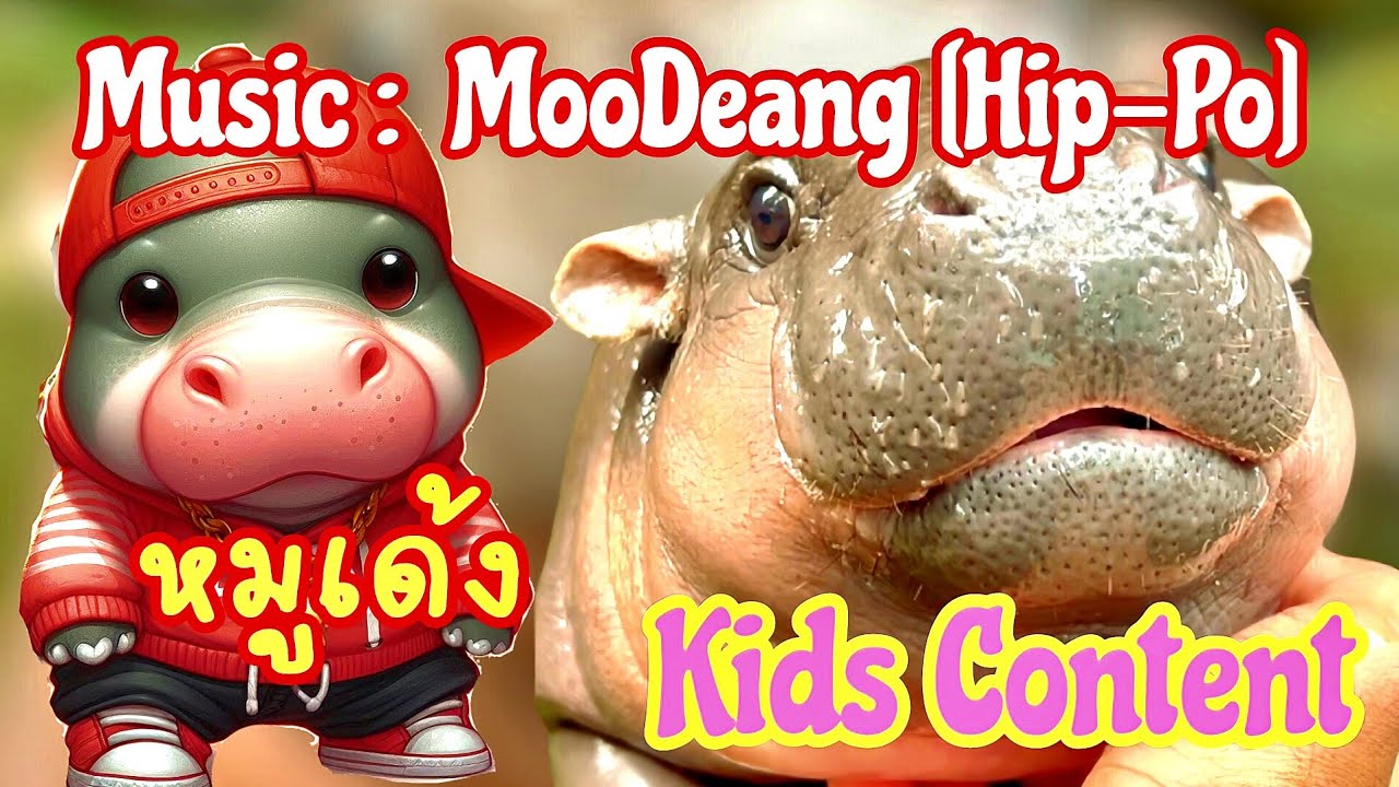 Song : "Moodeng" The Cutest Little Hippo #Hippo #หมูเด้ง #Moodeng # ...