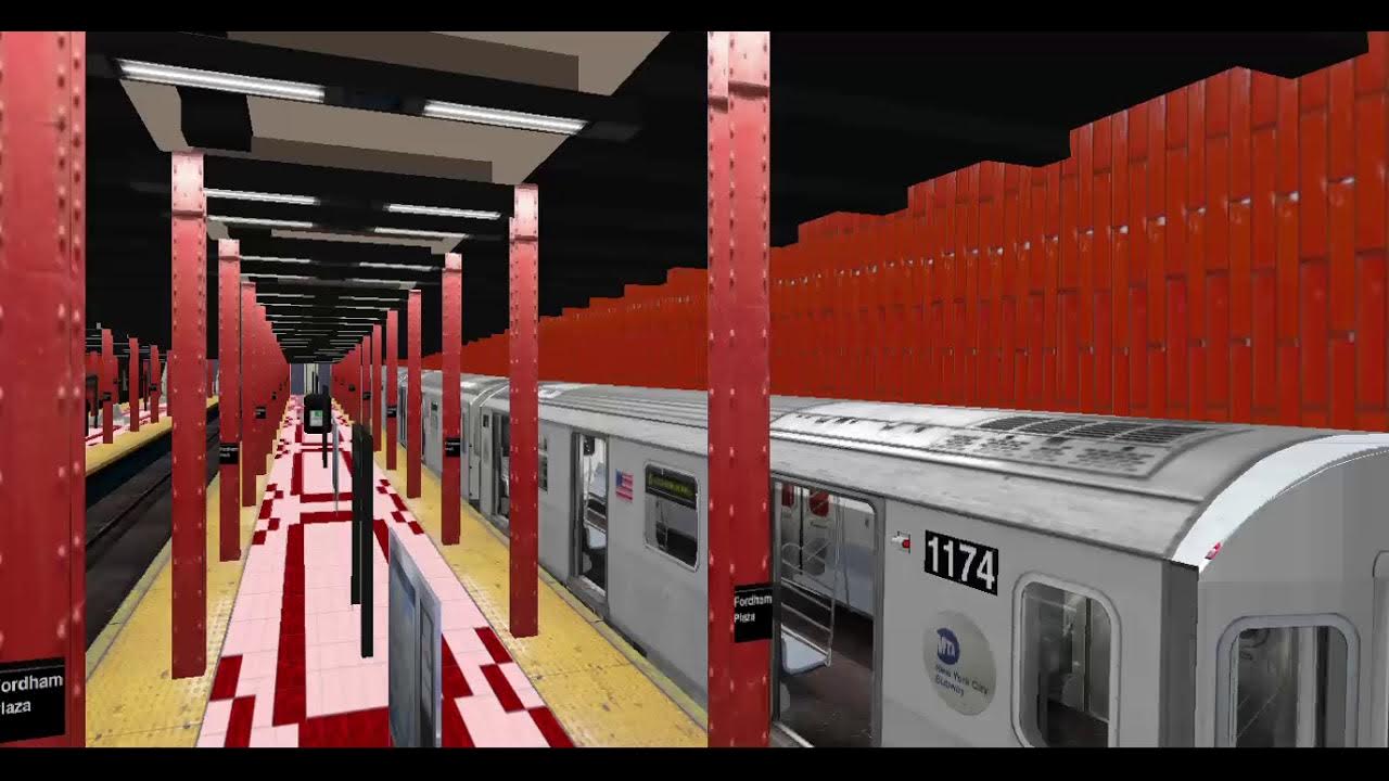 [OpenBVE] Woodlawn-Jerome Av bound R142 (Jerome Set) 4 Train at Fordham Plaza - YouTube