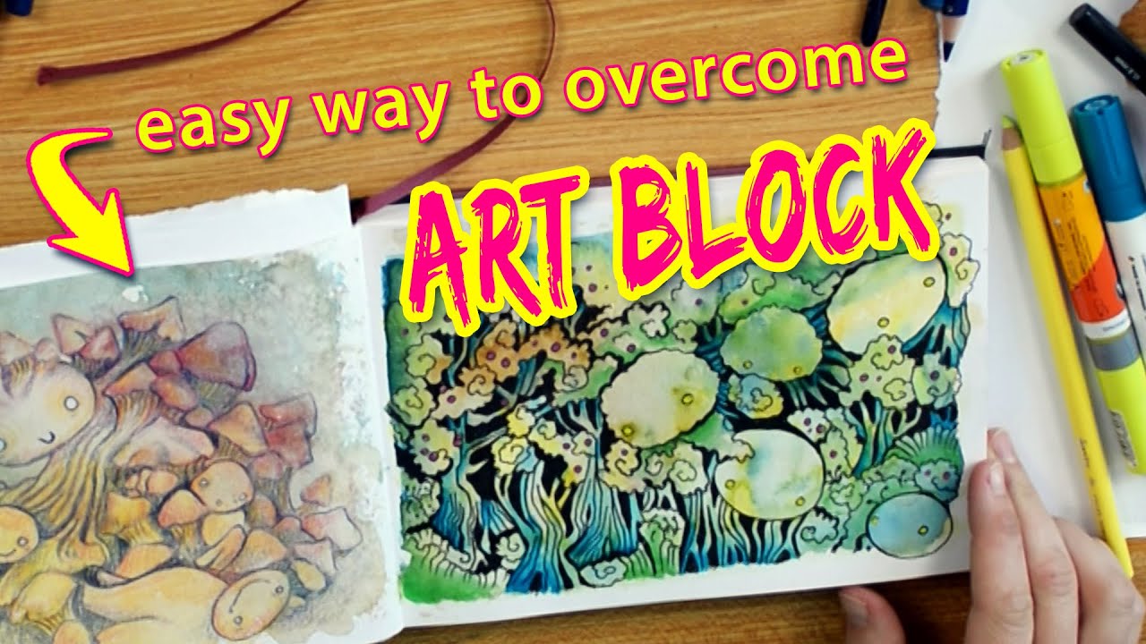 Cure your ART BLOCK with this easy technique. Let's fill two SKETCHBOOK ...