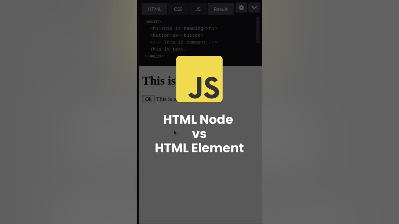 JavaScript DOM - Node vs. Element | #javascript #coding - YouTube