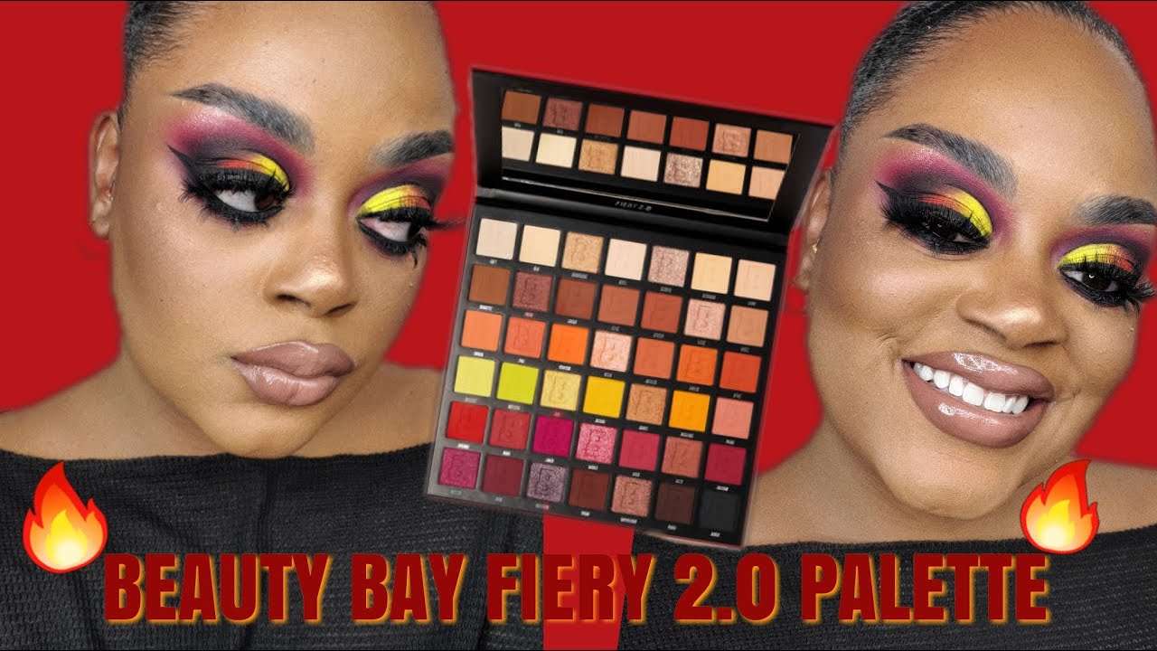 BEAUTY BAY FIERY 2.0 PALETTE - MAKEUP TUTORIAL - YouTube