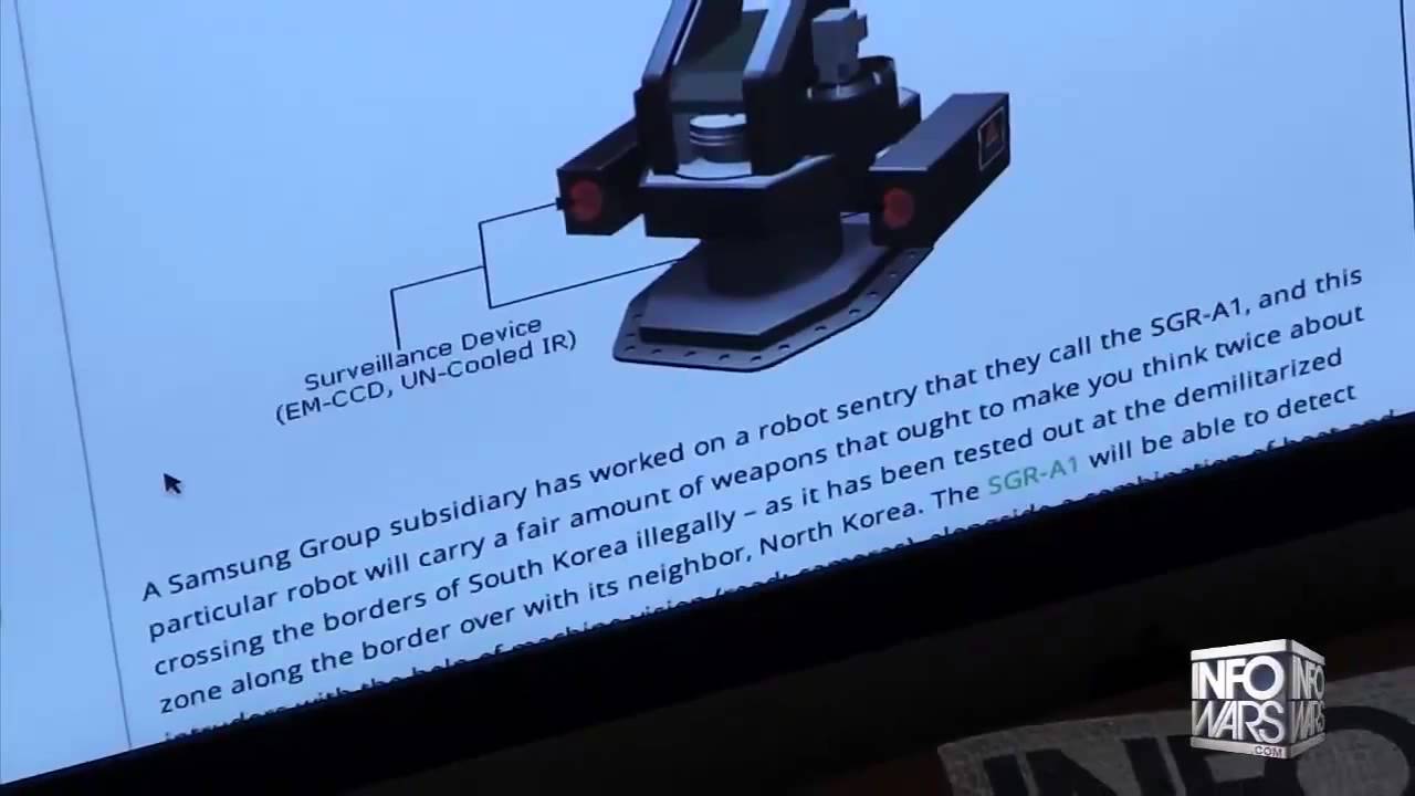 Robocop Like Sentry Robot Guards South Korean Border - YouTube