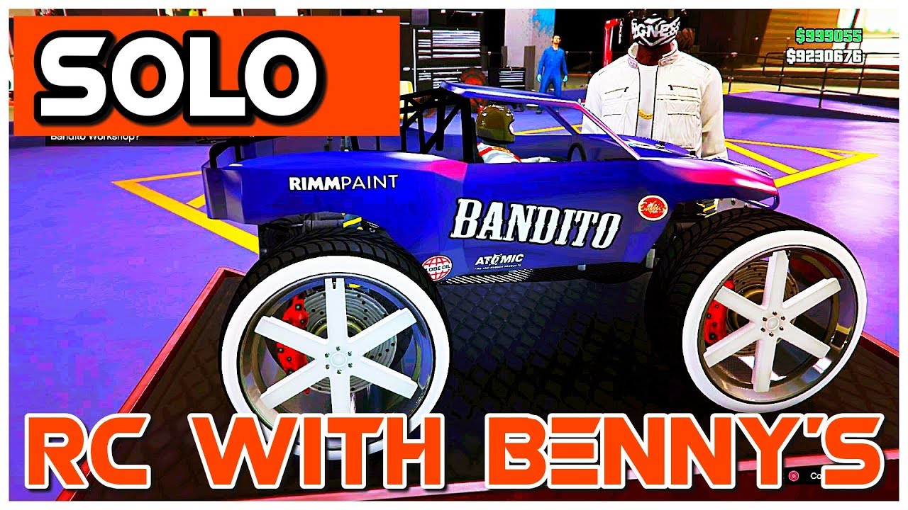 GTA 5 ONLINE - *SOLO* HOW TO PUT BENNY'S RIMS/WHEELS ON RC BANDITO (PS4 ...