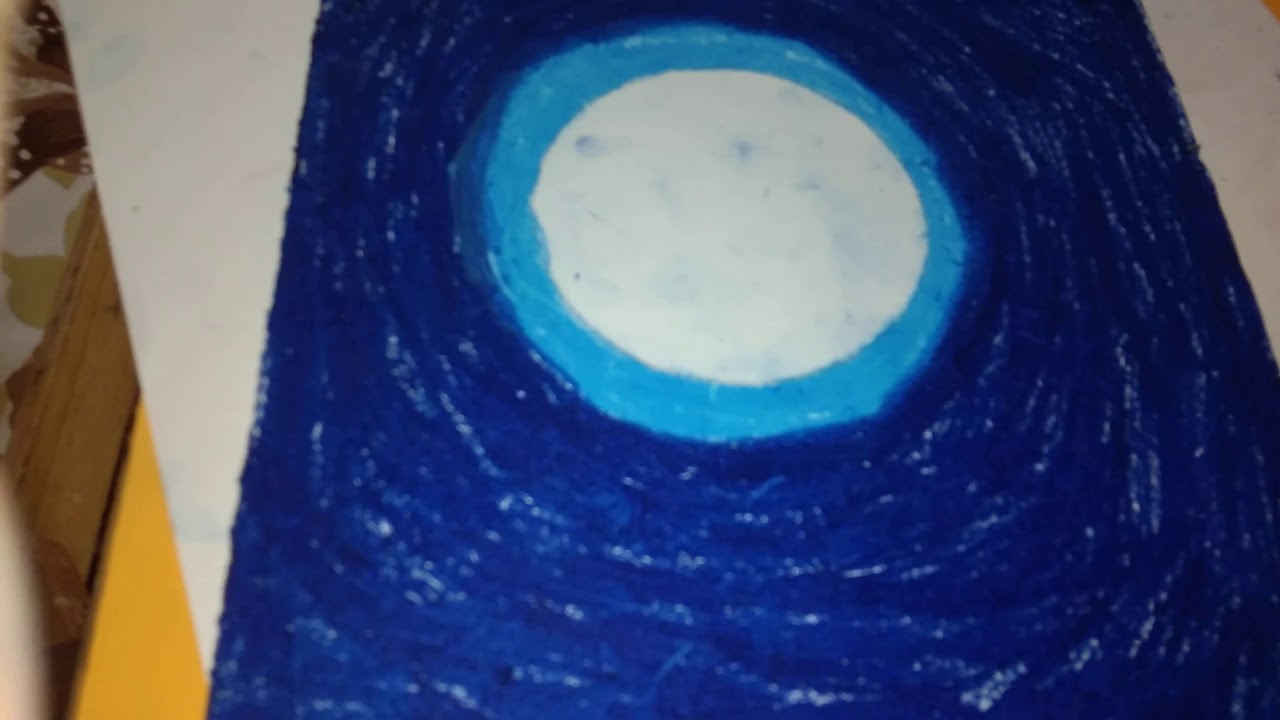 easy and simple moonlight scenery for kids - YouTube