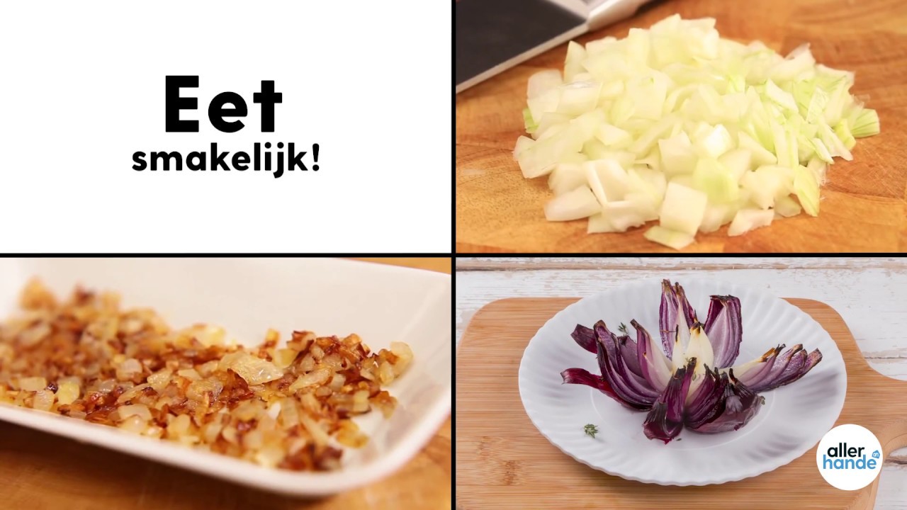 Zo doe je dat: ui snipperen, ui fruiten en uienroos maken - Allerhande ...