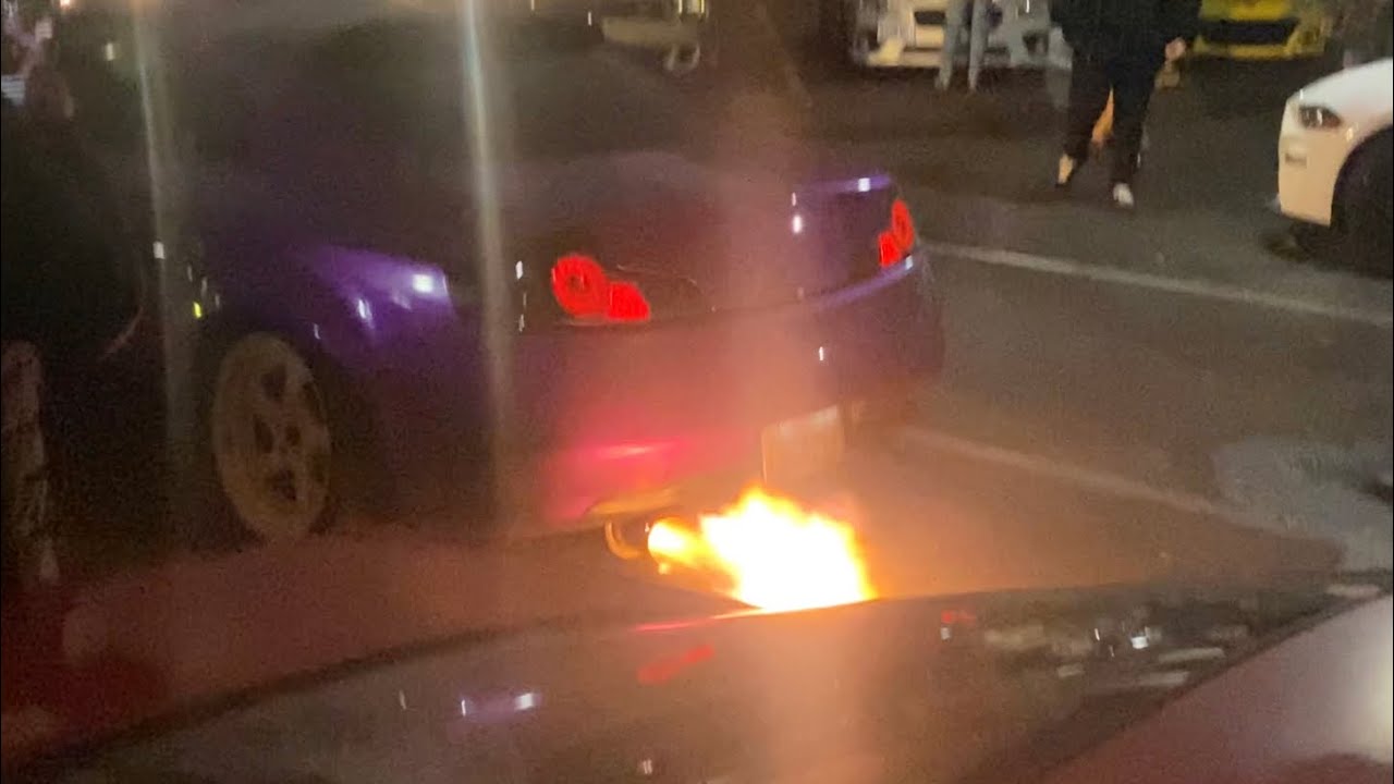 Flame Spitting Infiniti G35 Destroys My Ears and Ruins Car Meet - YouTube