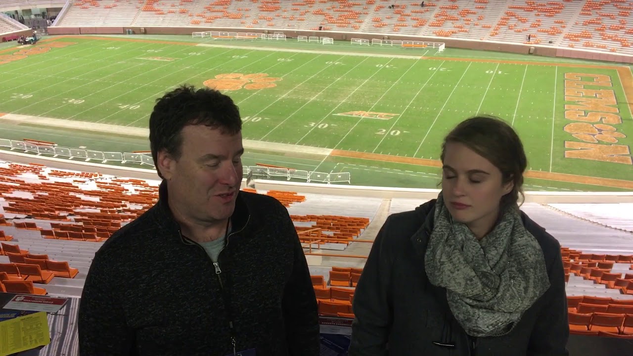 Grace Raynor and Andrew Miller with post-game Clemson v. Florida State ...