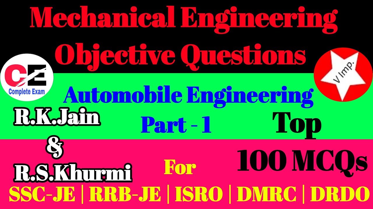 Automobile engineering mcq part 1 | mechanical engineering mcq for rrb ...