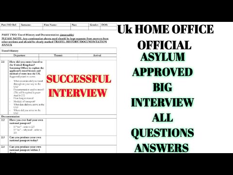UK Asyalm Substantive BIG Interview All Questions And Answers | UK ...